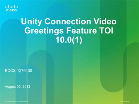 Power Point Slides Cisco Unity Tools