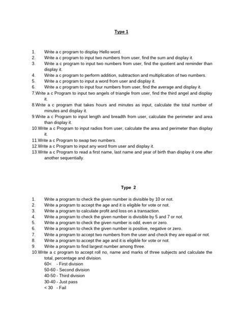 Programming Set Pdf Numbers Area