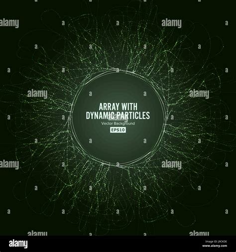 Array Vector With Splash Particles Round Dots And Lines Digital
