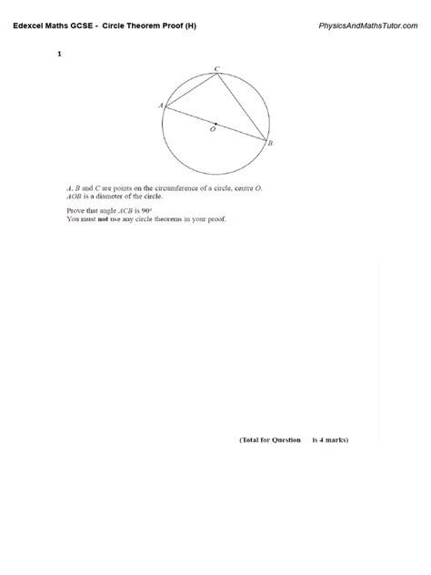Circle Theorem Proof H Qp Pdf