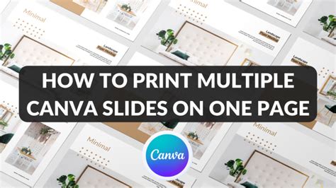 How to Print Multiple Canva Slides on One Page - Template Fonts