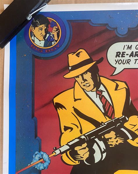 Dick Tracy Original Vintage Poster 1980s Comic Cartoon Etsy