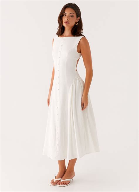 Maylah Midi Dress White Peppermayo