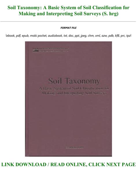 Free Download Soil Taxonomy A Basic System Of Soil Classification For Making And Interpreting