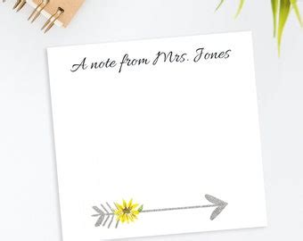 Personalized Sticky Notes With Custom Text And Bike Design Etsy