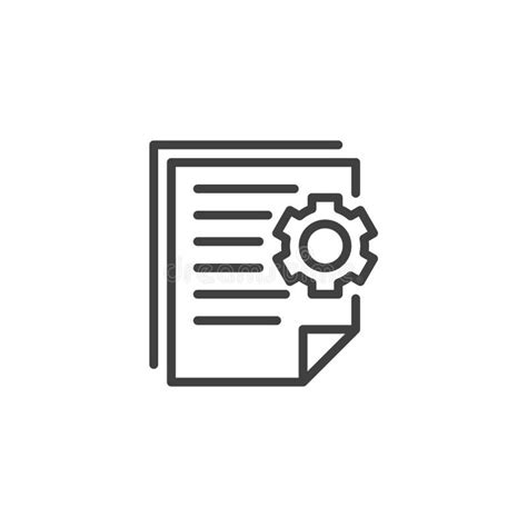 Protocol Document Line Icon Stock Vector Illustration Of Learning Editable 356432246