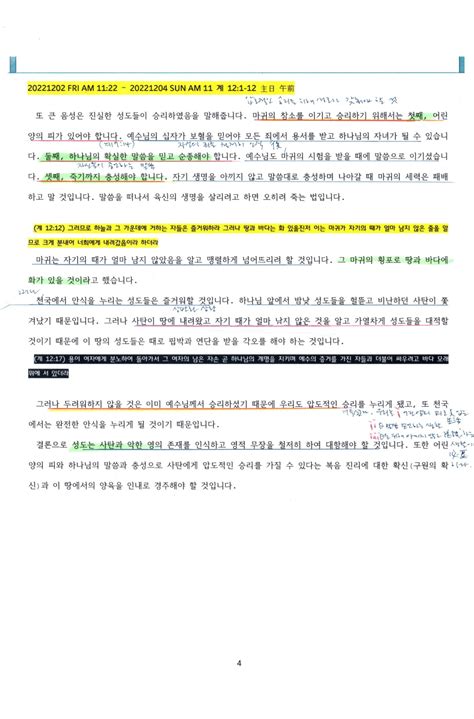 압도적인 승리계 12 12 Sermon 정언교회