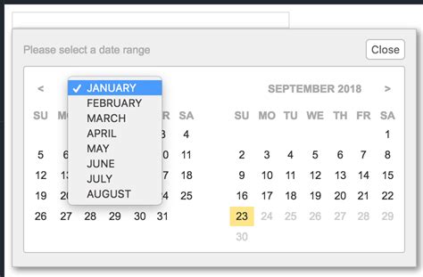 Month Dropdown Does Not Show All Months · Issue 452 · Longbilljquery Date Range Picker · Github