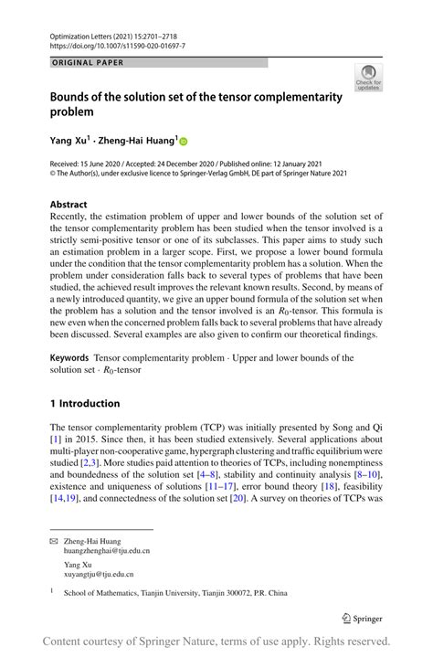 bounds of the solution set of the tensor complementarity problem