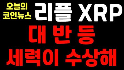 리플 대반등 세력이 수상해 Youtube
