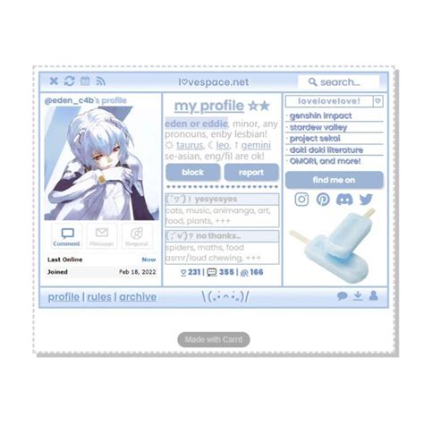 Carrd Inspo Website Themes Website Inspiration Aesthetic Carrds