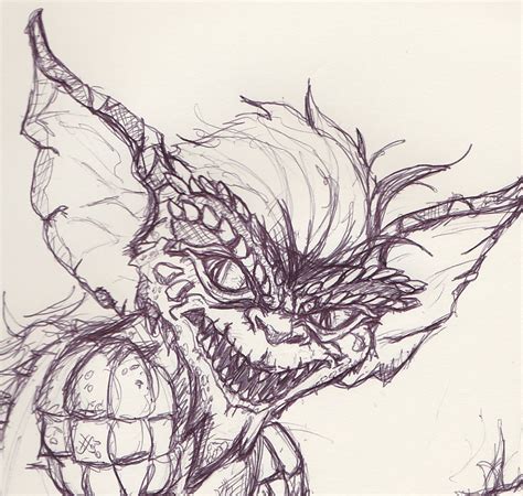 Gremlins Stripe Drawing