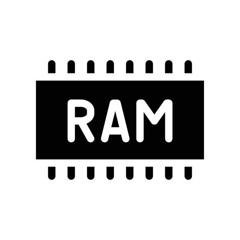 Ram Memory Solid Icon Smart Phone And Computer Ram For Mobile Concept And Web Design Memory