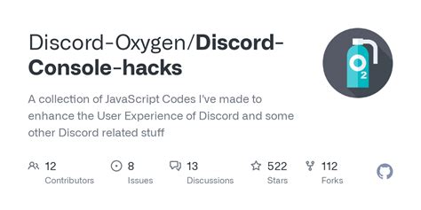 Issues · Discord Oxygen Discord Console Hacks · Github