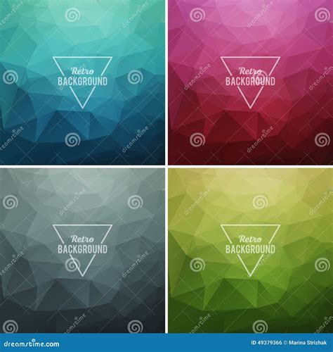 Abstract Retro Triangle Background Stock Vector Illustration Of