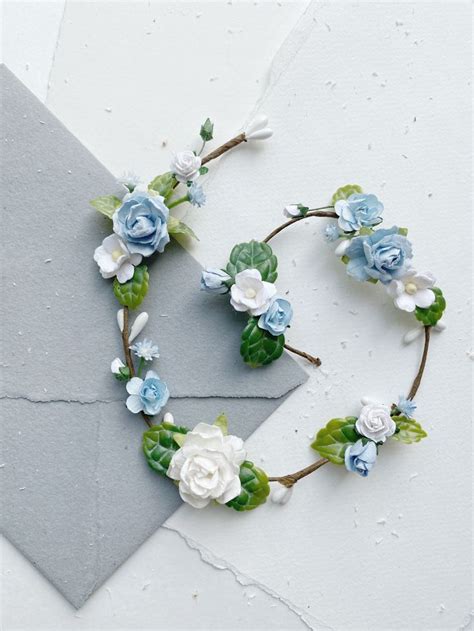 Веточка для прически с голубыми цветами Bridal Flower Hair Pins Bridal Hair Flowers Wedding