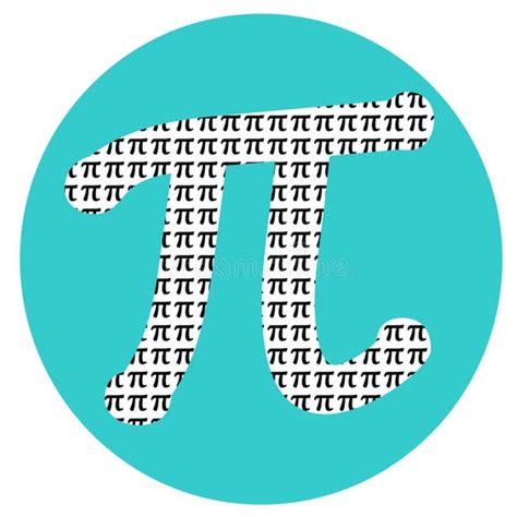 Símbolo Pi Decorado Con Pequeños Signos De Pi En Un Círculo Acuático