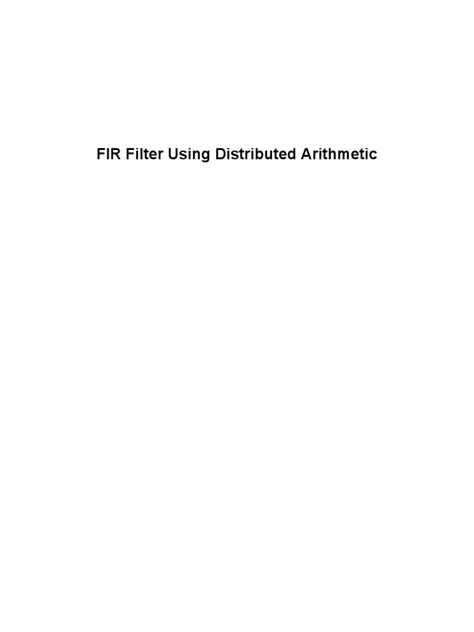 fir filter using distributed arithmetic v3 pdf