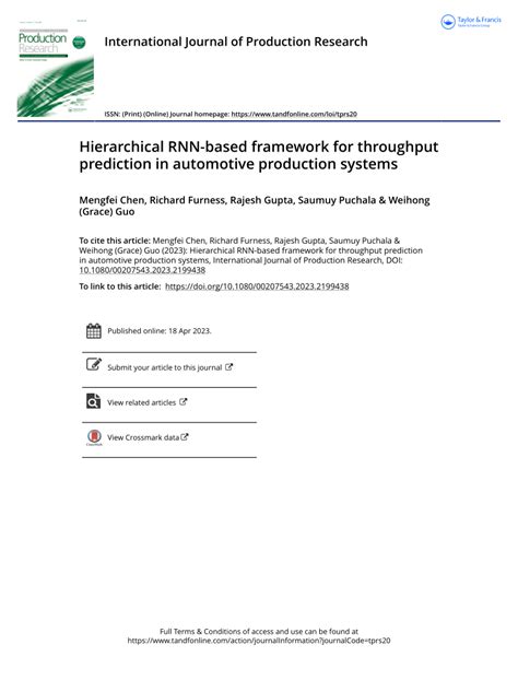 Pdf Hierarchical Rnn Based Framework For Throughput Prediction In