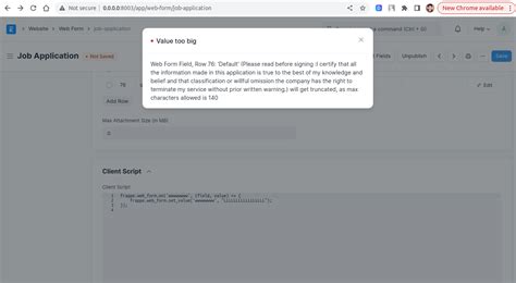Increase Character Of A Field ERPNext Frappe Forum