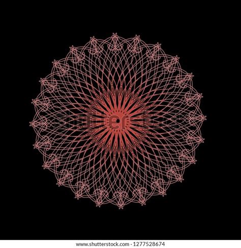 Abstract Spirograph Art Parabolic Curve Line Stock Vector Royalty Free