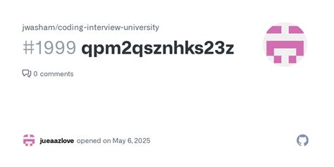 Qpm Qsznhks Z Mms S Cwef Vcwvy Gdx A Issue Jwasham Coding Interview University