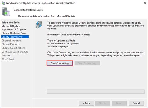 Windows Server Update Services Initial Configuration WSUS