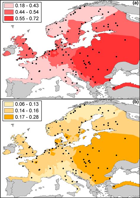 Bank Vole Genetic Diversity Across Europe Represented By Spatial Download Scientific Diagram