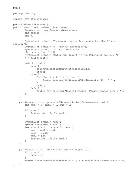 Daacode 1 3 Daa 1 Package Com Import Javautil Public Class
