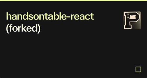 Handsontable React Forked Codesandbox