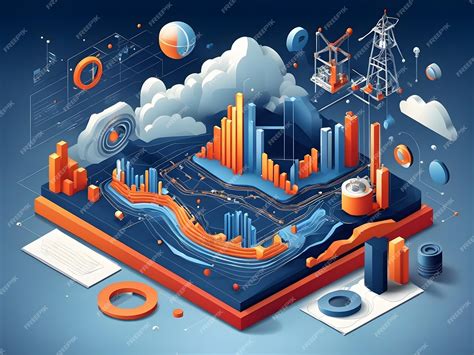 Premium Ai Image Isometric Data Visualization Illustration