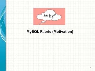 MySQL Fabric High Availability Using Python Connector PPT