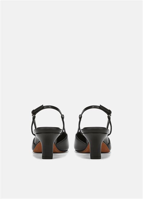 Levvy Leather Slingback Heel In Heels Vince
