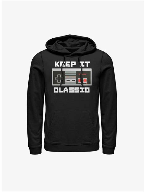 Nintendo Keep It Classic Hoodie Black Boxlunch