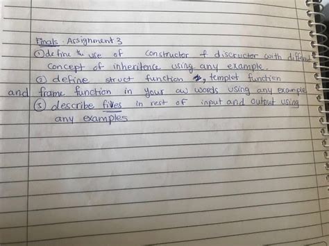 Solved Define The Use Of Constructor And Destructor With