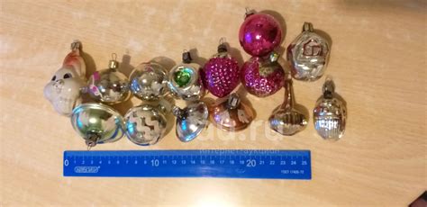 Ёлочные игрушки СССР — купить в Красноярске Состояние Б у Гирлянды шарики новогодние