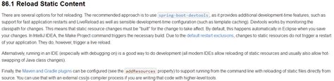 Spring Boot Hot Swaphot Reloadlive Reload Stack Overflow