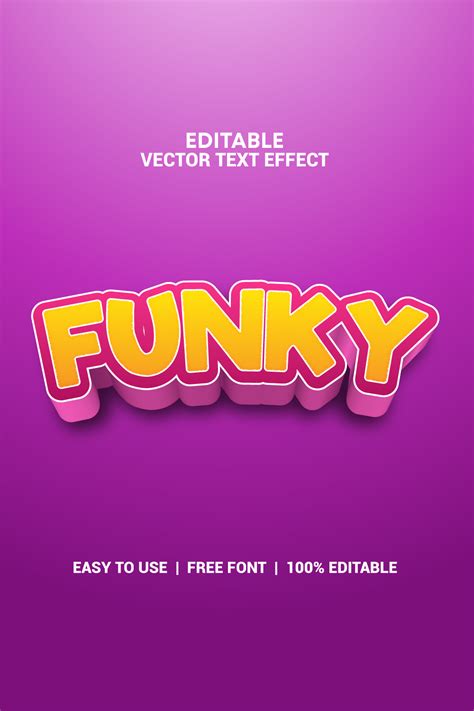 Funky D Text Effect Style MasterBundles
