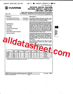 Lm Datasheet Pdf Harris Corporation