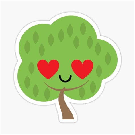 Tree Emoji Sticker By HippoEmo Redbubble