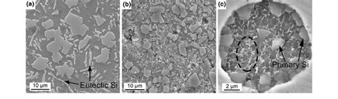 Cross Sectional Microstructure Of The Rapidly Solidified Al Si Alloy