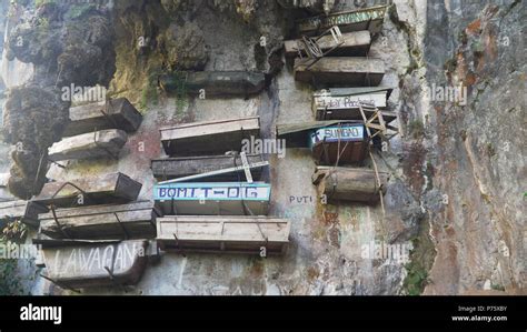 Tourist Attraction Hanging Coffins Of Sagada Philipphines Hanging