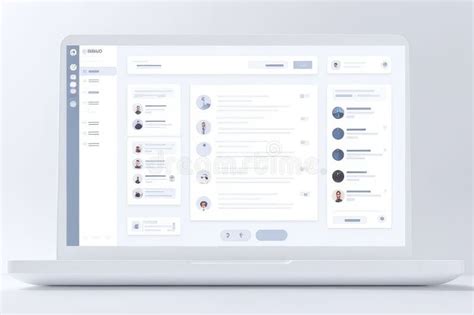 Modern Intranet Interface Design Enhancing Business Communication Stock Illustration