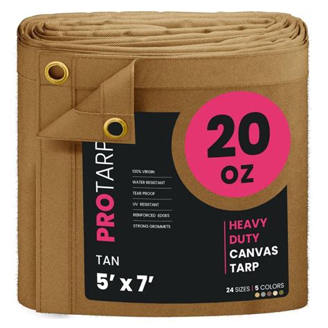 Protarp Extreme Heavy Duty 20 Oz Water Resistant Canvas Tarp Uv