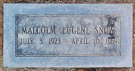 Malcolm Eugene Snow 1923 1969 Find A Grave Memorial