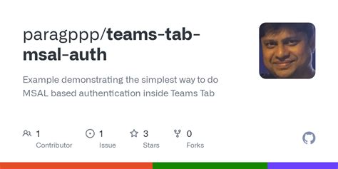 Github Paragpppteams Tab Msal Auth Example Demonstrating The