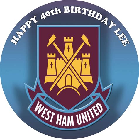 West Ham Edible Cake Topper