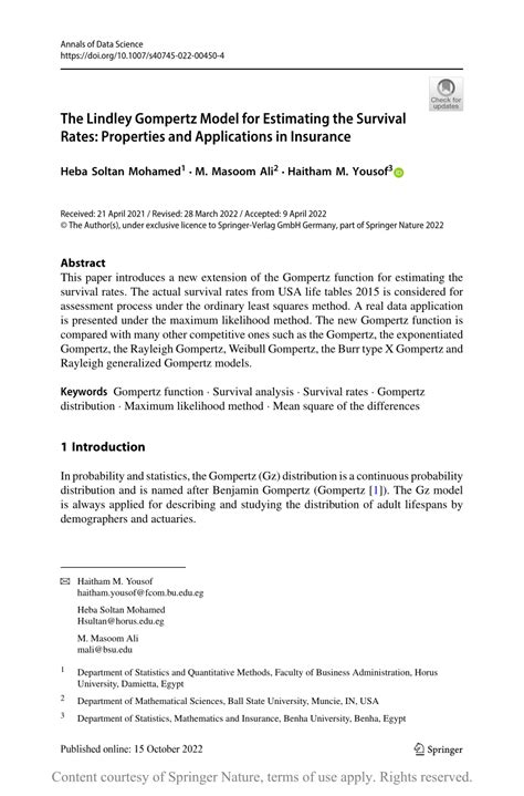 The Lindley Gompertz Model For Estimating The Survival Rates
