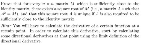 Solved Prove That For Every N X N Matrix M Which Is Chegg