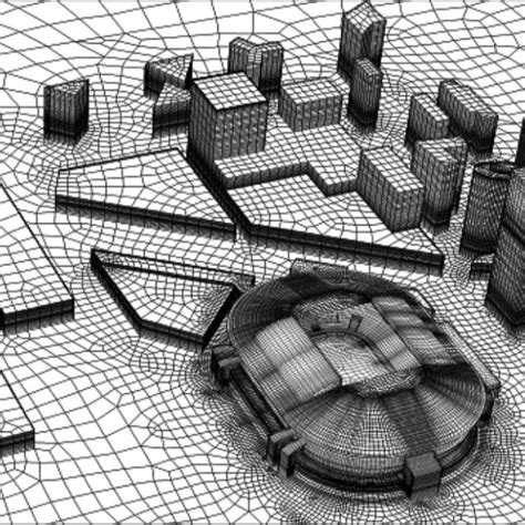 An Example Of Geometrical Model And Computational Grid For CFD Source Download Scientific